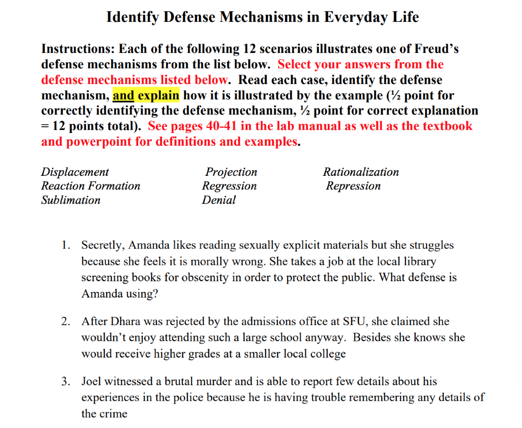 solved-dentify-defense-mechanisms-in-everyday-life-chegg