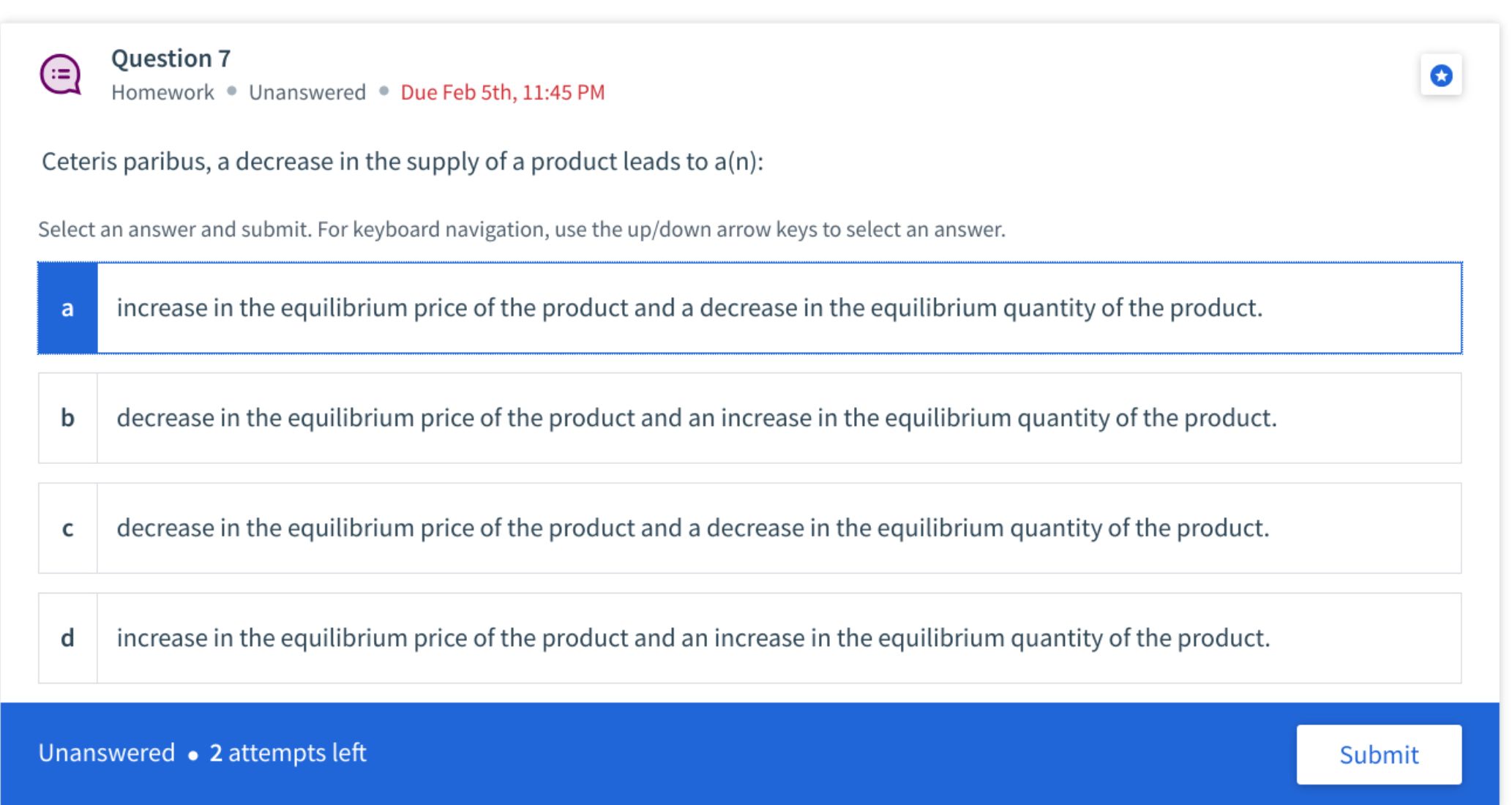 Solved Question 7Homework * ﻿Unanswered * ﻿Due Feb | Chegg.com