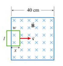 Solved A small rectangular loop of length l =10 cm and width | Chegg.com