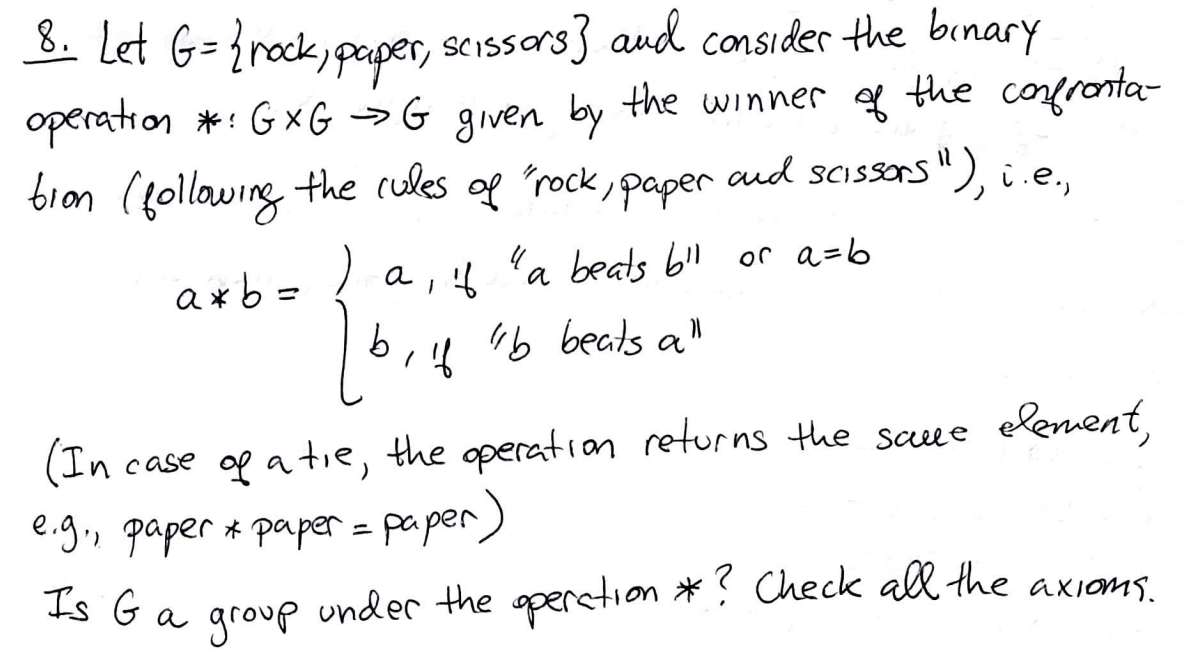 Solved Let rock, paper, scissors | Chegg.com