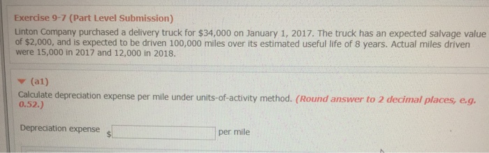 Solved Exercise 9-7 (Part Level Submission) Linton Company | Chegg.com