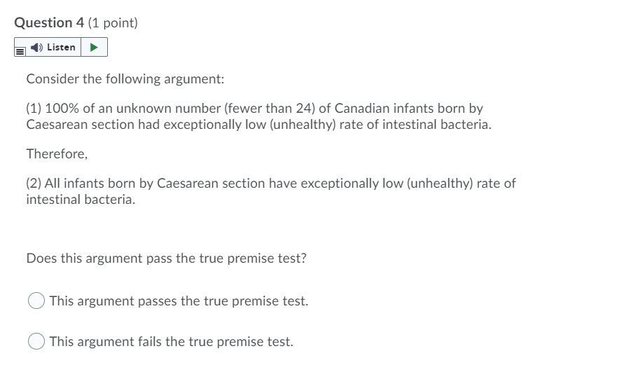Solved Question 4 (1 point) Listen Consider the following | Chegg.com