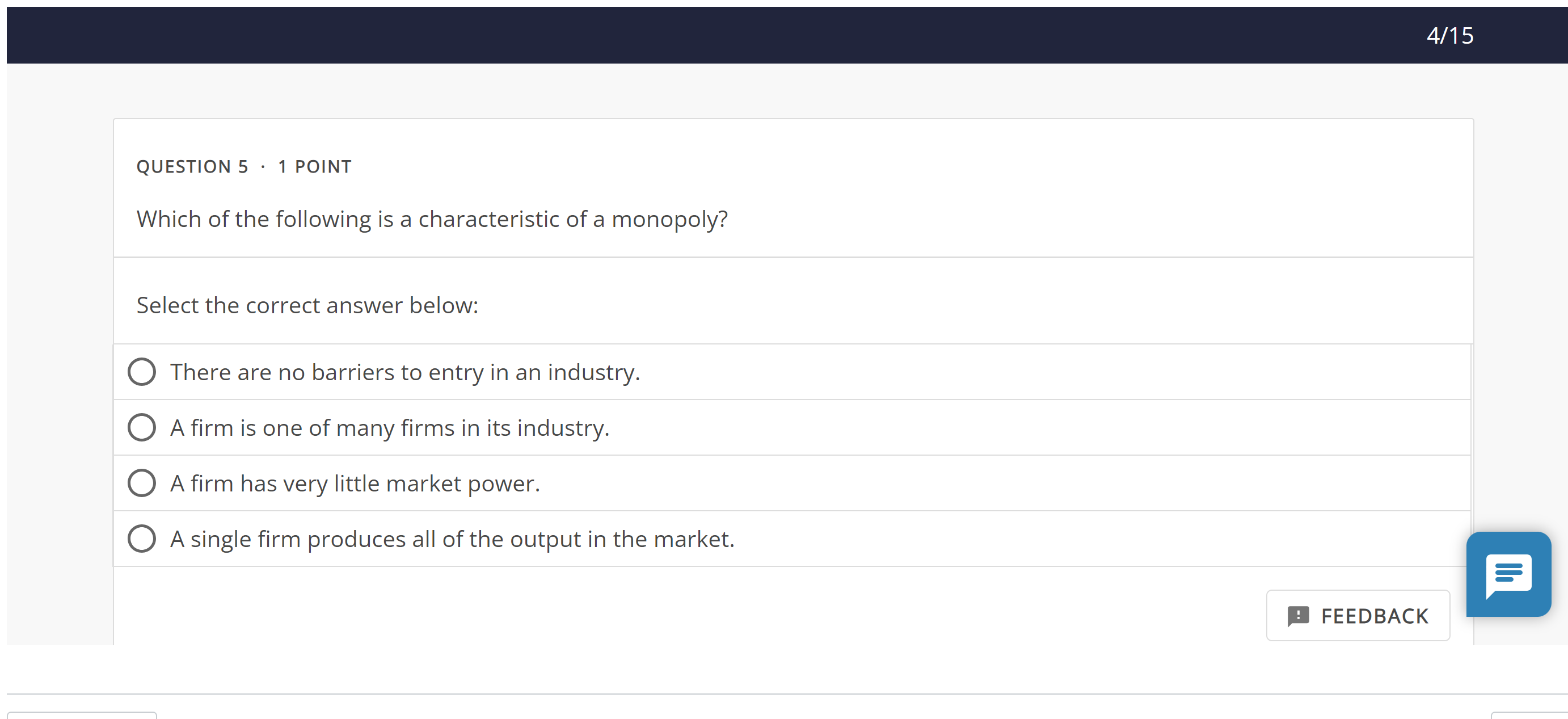 Solved QUESTION 5 - 1 ﻿POINTWhich of the following is a | Chegg.com