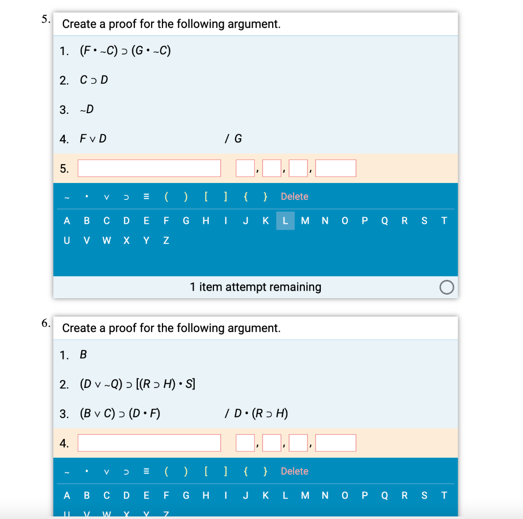 Solved 1. Create a proof for the following argument. 1. MƏH | Chegg.com