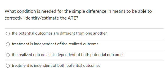Solved What condition is needed for the simple difference in | Chegg.com