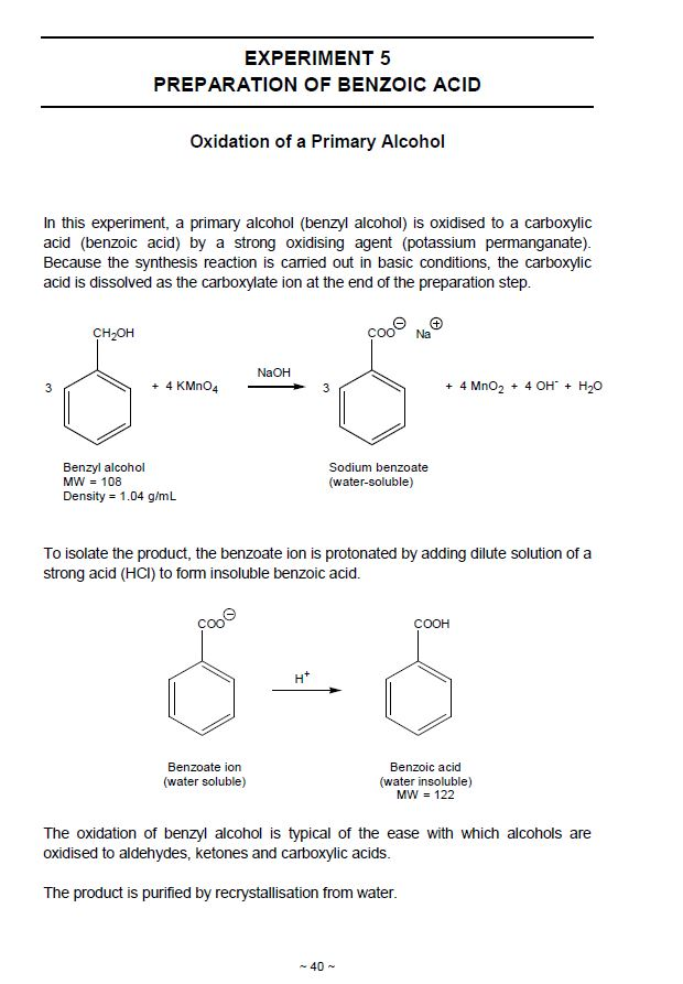 Solved Why is acetic acid more soluble than benzoic acid in | Chegg.com