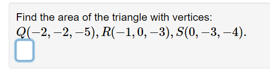 Solved Find the area of the triangle with | Chegg.com