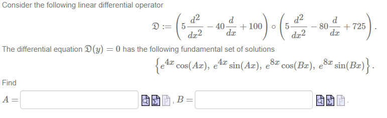 Solved Consider the following linear differential operator | Chegg.com