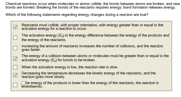 Solved Chemical reactions occur when molecules or atoms | Chegg.com
