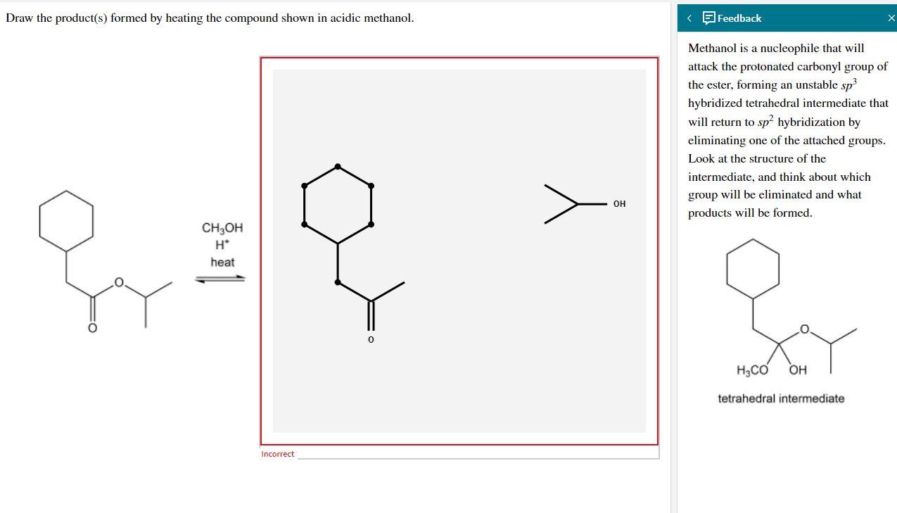 Draw The Products Formed By Heating The Following Compound In Acidic ...