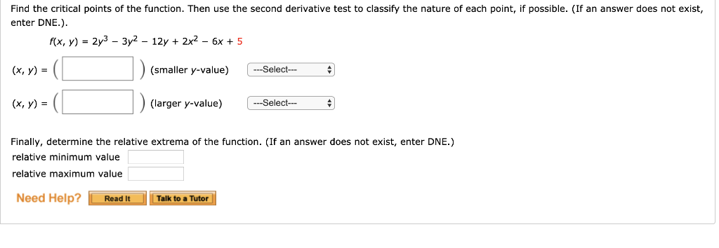 Solved Find the critical points of the function. Then use | Chegg.com