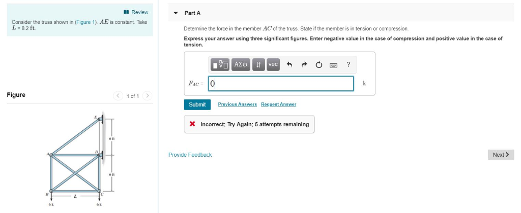 Solved I Review Part A Consider the truss shown in (Figure | Chegg.com