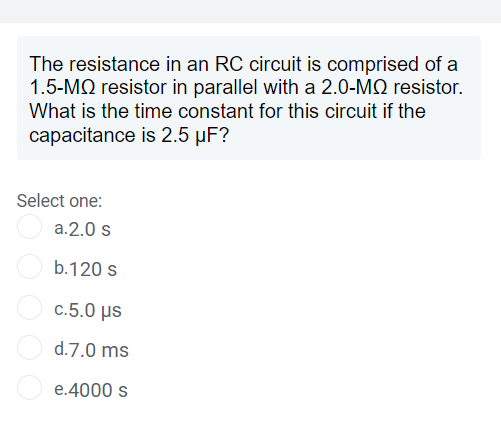 Solved The resistance in an RC circuit is comprised of a | Chegg.com
