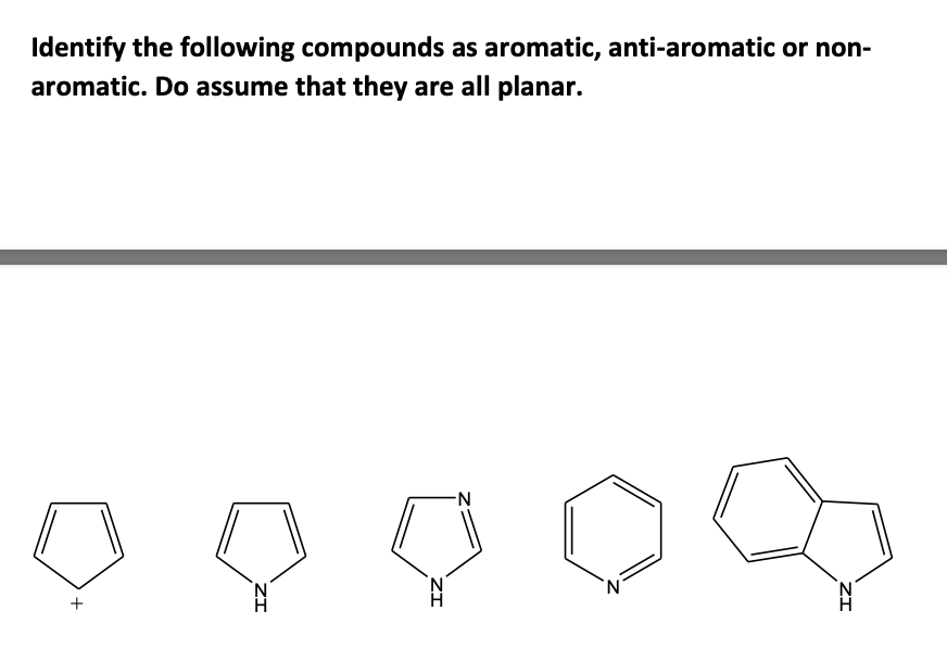 Solved Identify the following compounds as aromatic, | Chegg.com