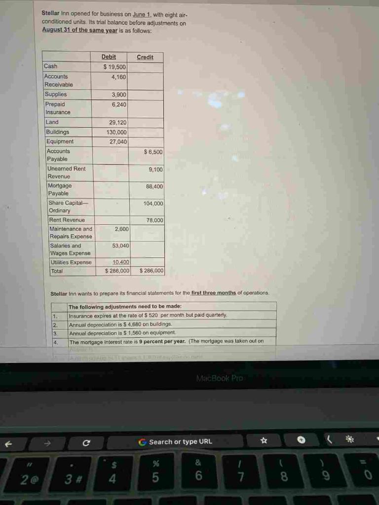 Solved Stellar Inn opened for business on June 1. with eight | Chegg.com