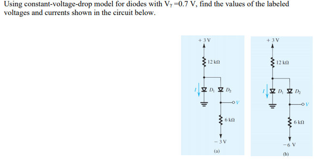 Solved Using constant-voltage-drop model for diodes with | Chegg.com