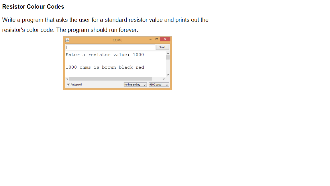 Solved Using An Arduino And The Serial Print Function Write