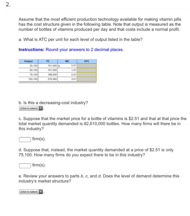 Solved Assume that the most efficient production technology | Chegg.com