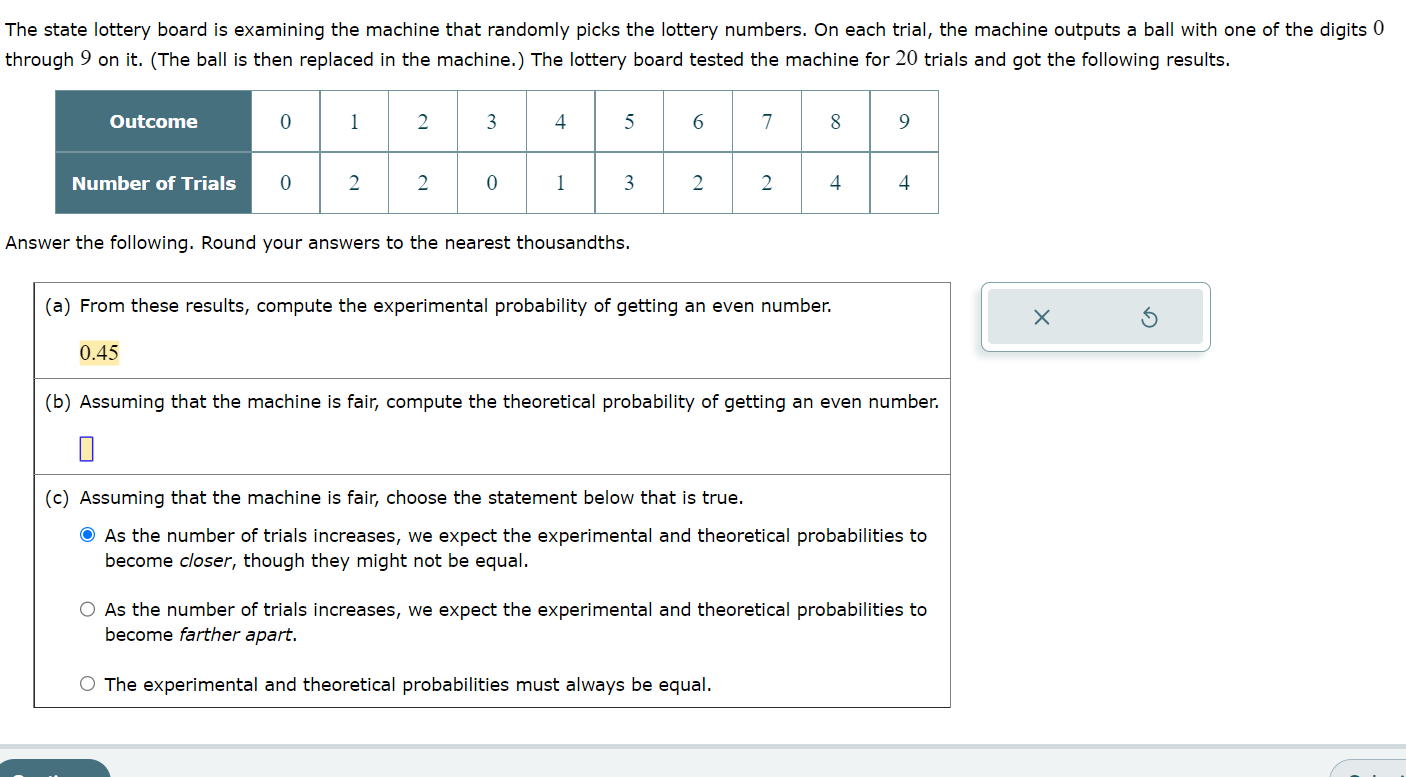 Solved The state lottery board is examining the machine that | Chegg.com