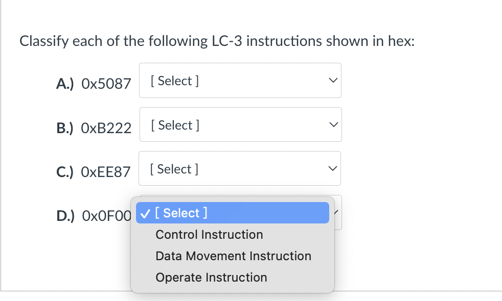 Solved Table of LC-3 Instructions: Notes: 1. BASE, SRC, | Chegg.com