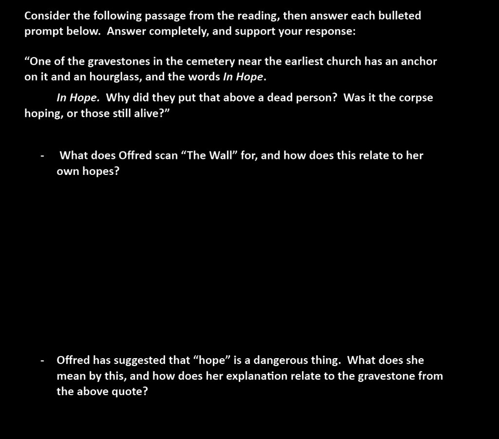 Consider the following passage from the reading, then | Chegg.com