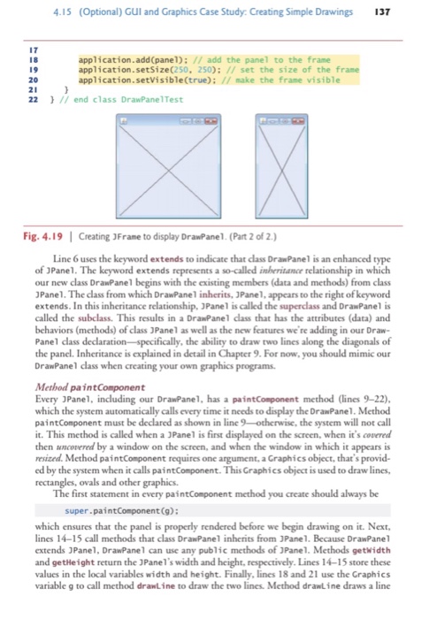 Solved 4.15 (Optional) GUI and Graphics Case Study: Creating | Chegg.com