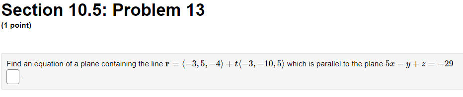 Solved Section 10.5: Problem 13 (1 point) Find an equation | Chegg.com
