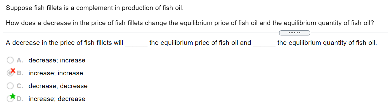 Solved Suppose fish fillets is a complement in production of | Chegg.com Solved Suppose fish fillets is a complement in production of | Chegg.com