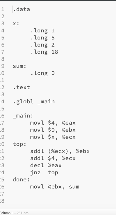 Solved Assembly Modify the sample.asm program to add numbers | Chegg.com