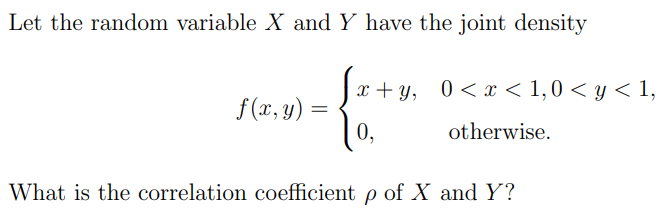 Solved Let the random variable X and Y have the joint | Chegg.com