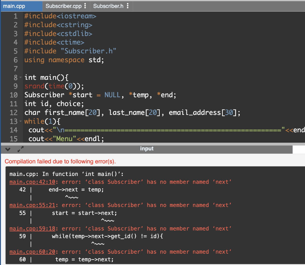 Solved I need help with the C++ assignment. I run the code, | Chegg.com