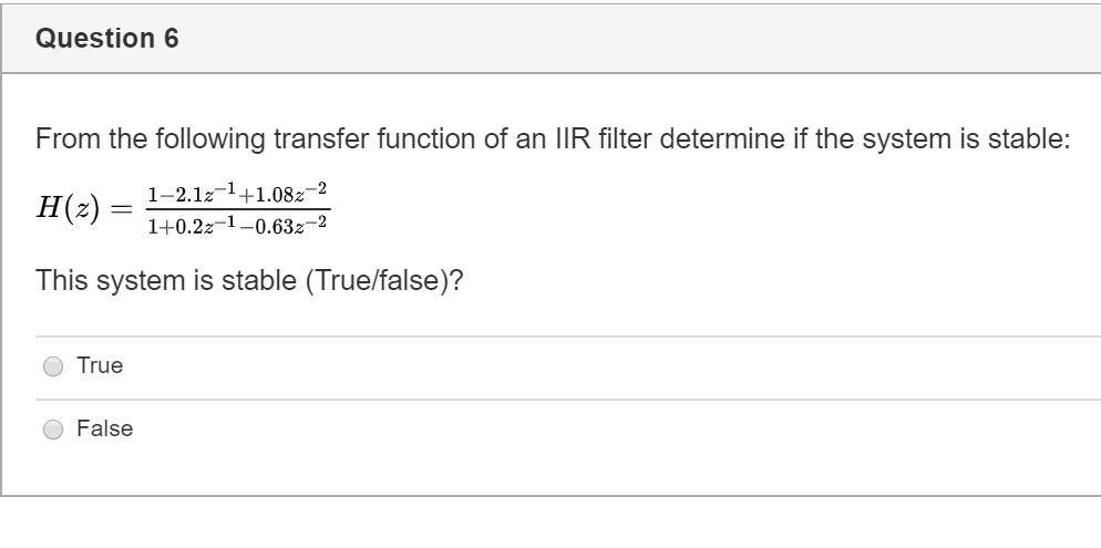 Solved An IIR filter has the difference equation: Select | Chegg.com