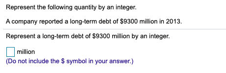 Solved Represent the given quantity by an integer. The peak | Chegg.com
