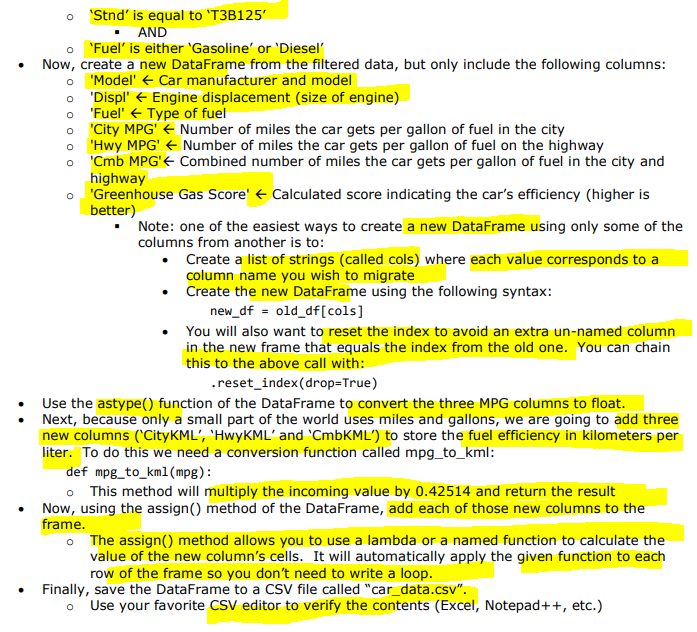 Solved Python - I am stuck/confused with the yellow | Chegg.com