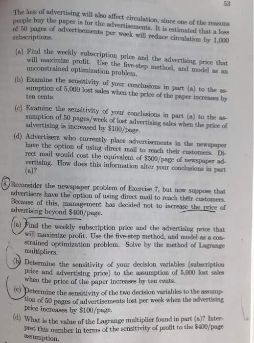 Solved local daily newspaper has recently been acquired by a | Chegg.com