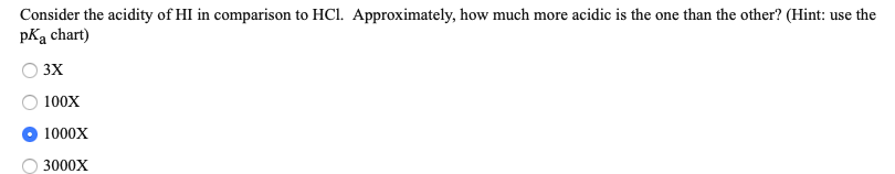 Solved Consider the acidity of HI in comparison to HCl. | Chegg.com