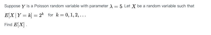 Solved Suppose Y is a Poisson random variable with parameter | Chegg.com