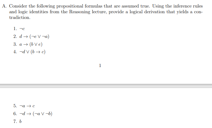 Solved A. Consider the following propositional formulas that | Chegg.com