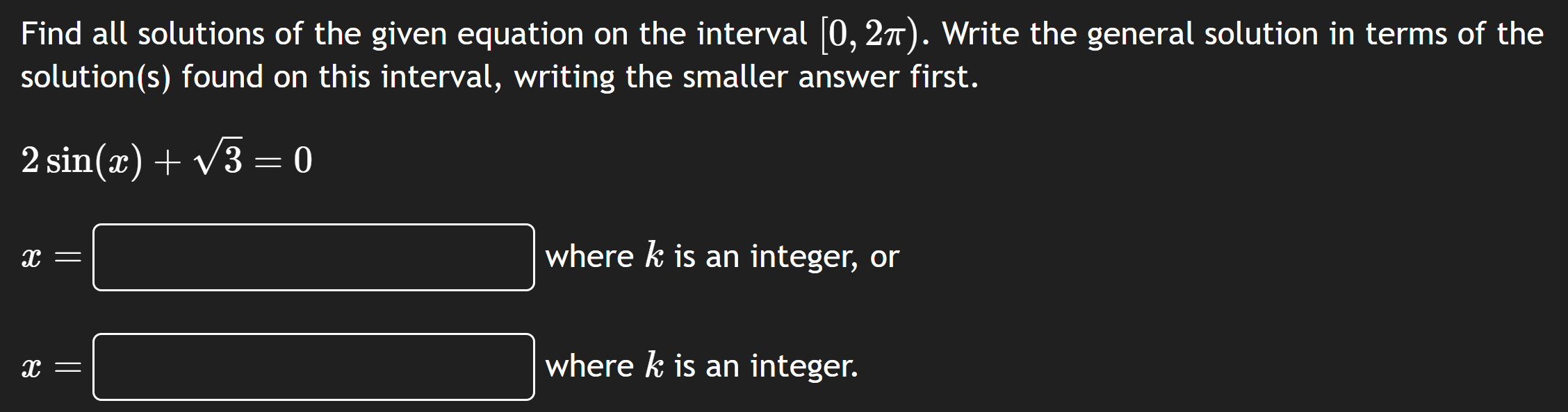 Solved Find all solutions of the given equation on the | Chegg.com