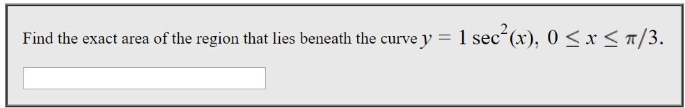Solved Find the exact area of the region that lies beneath | Chegg.com