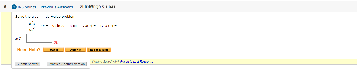 Solved Solve the given initial-value | Chegg.com