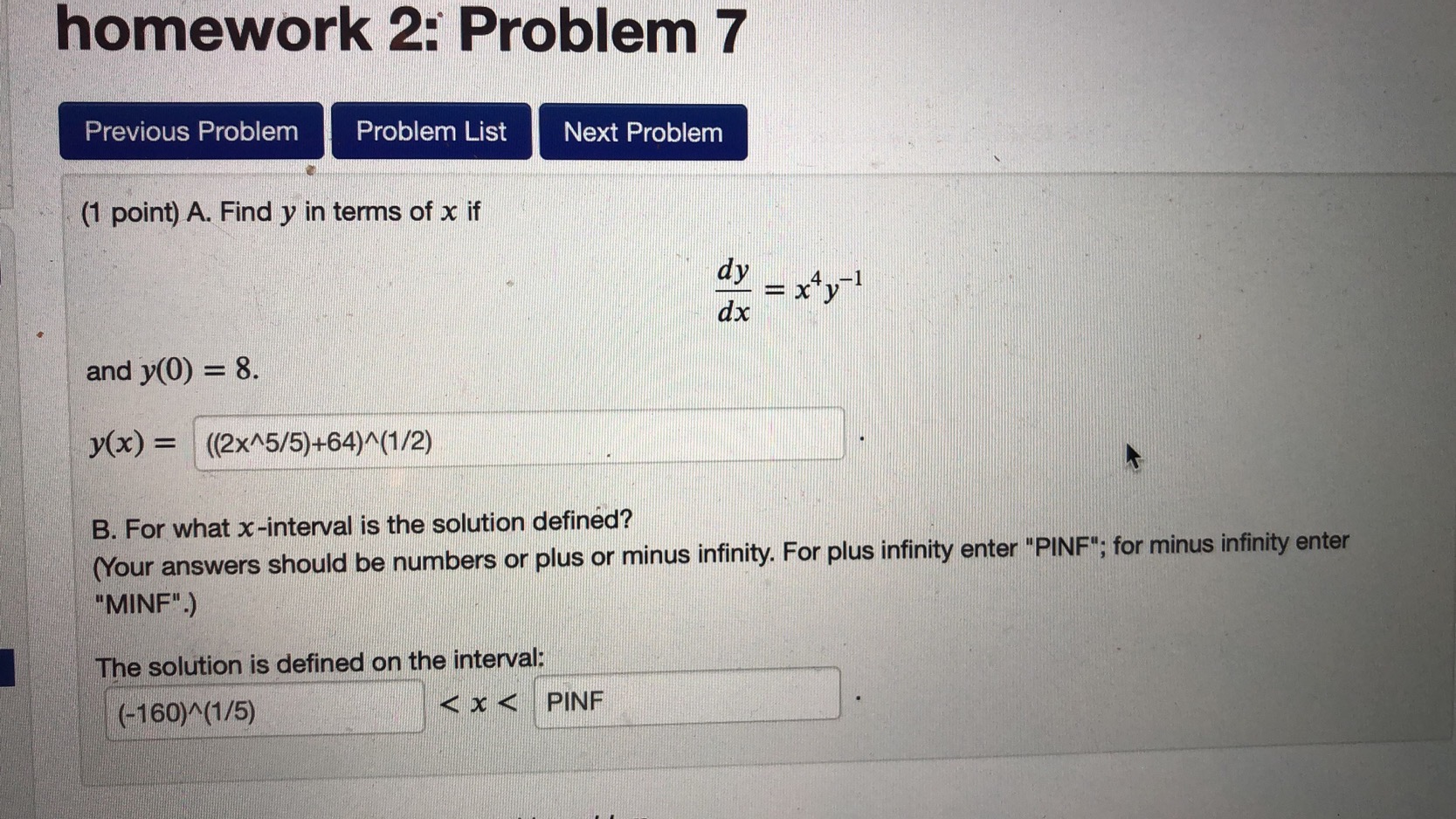 Solved Homework 2 Problem 19 Previous Problem Problem List 7193