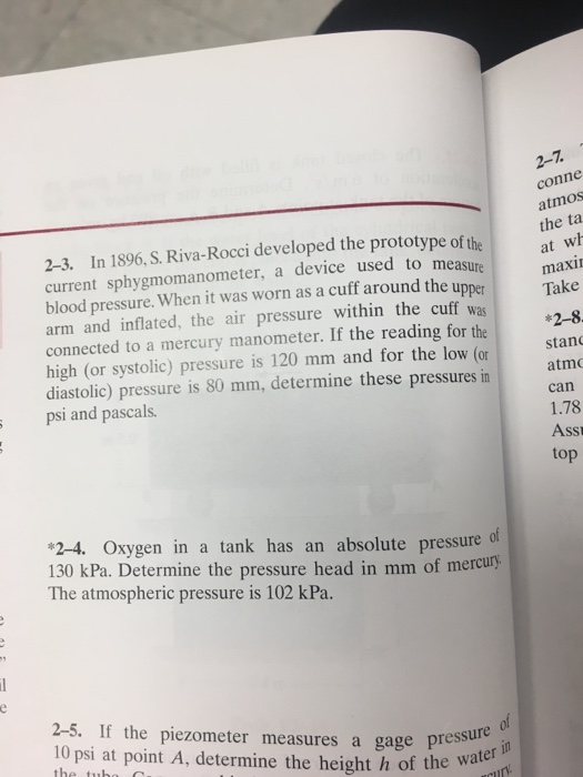 Solved 2-7 conne atmos 2-3. In 1896, S. Riva-Rocci developed | Chegg.com