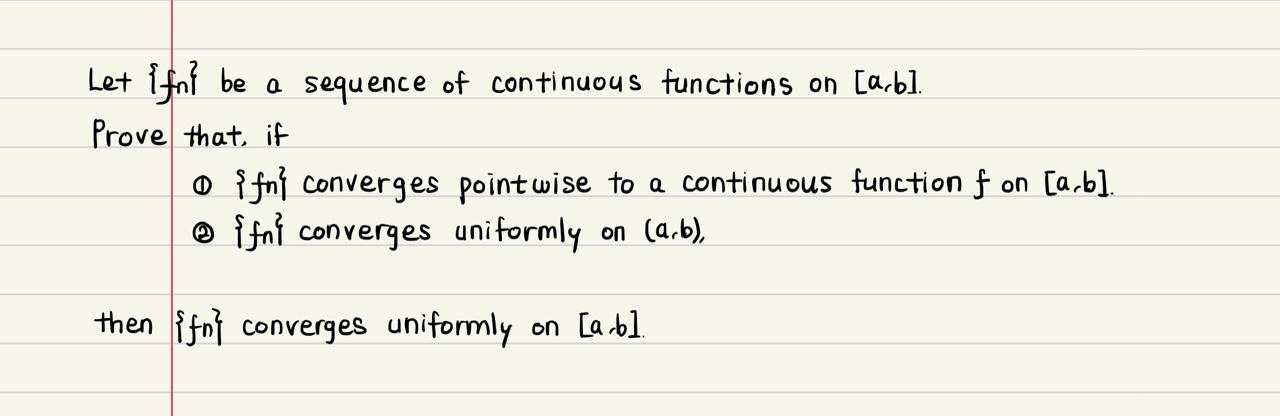 Solved Let ifn} be a sequence of continuous functions on | Chegg.com