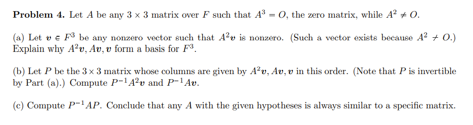 Solved Let T be a linear endomorphism on a vector space V | Chegg.com