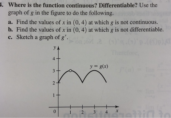 Solved . Where is the function continuous? Differentiable? | Chegg.com