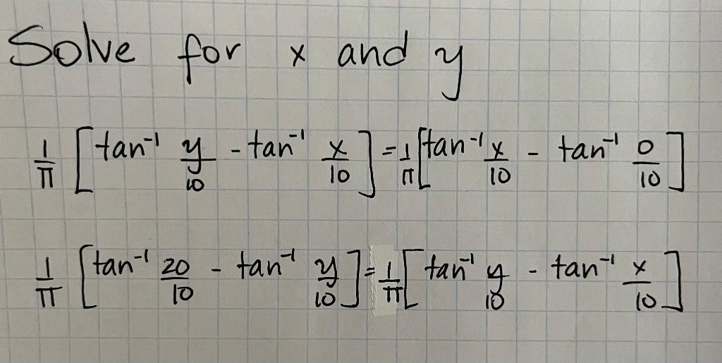 Solved Solve for and y tan x for x and ។ fi [tan" y - tani | Chegg.com