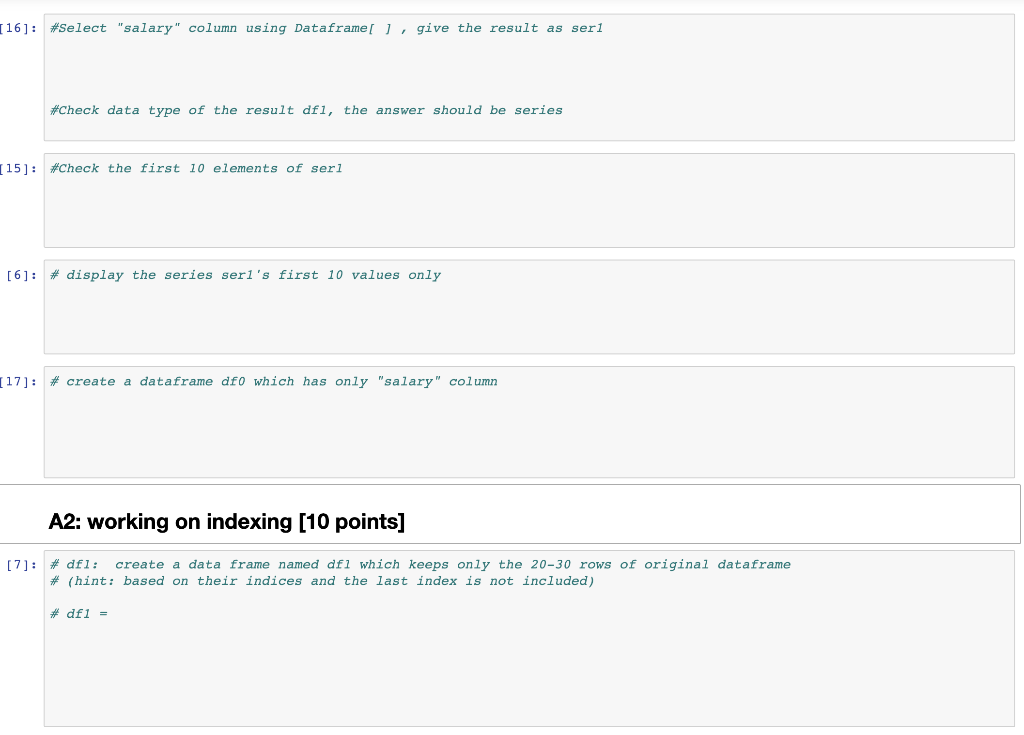 Solved Practice: . some statistics operations • dataframe | Chegg.com