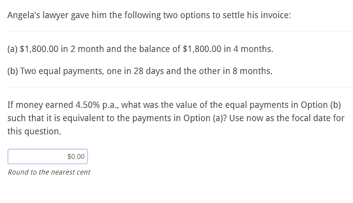 Solved (Round to the nearest cent) | Chegg.com