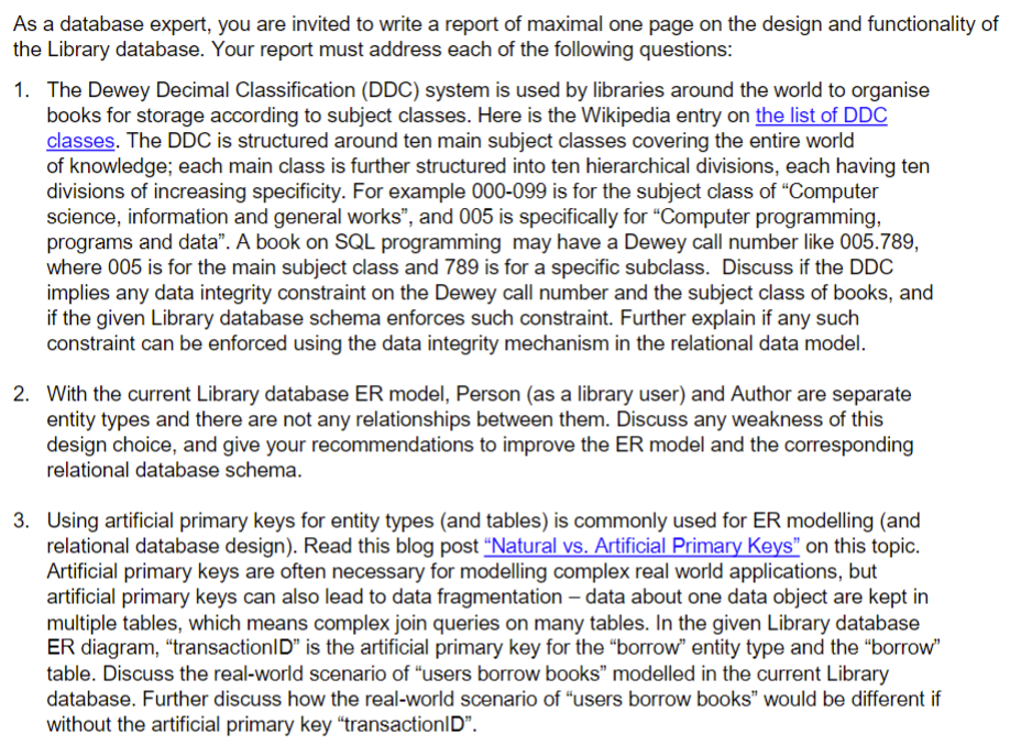 Solved The primary keys are underlined. The foreign keys are | Chegg.com
